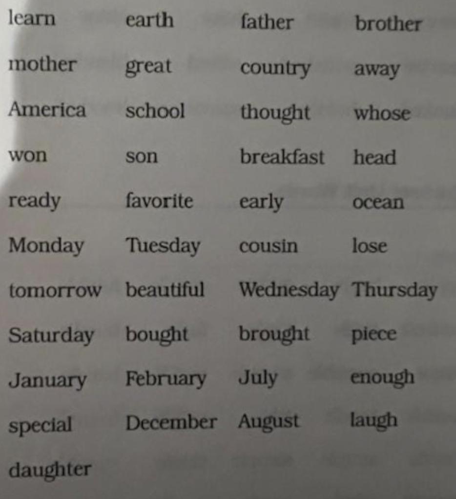 Grade 2 Fundations Trick Sight Words | Second Grade Sight Words ...