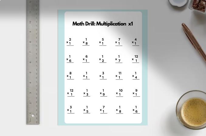 Multiplication Practice Pack for 1st-4th Graders Multiplication ...