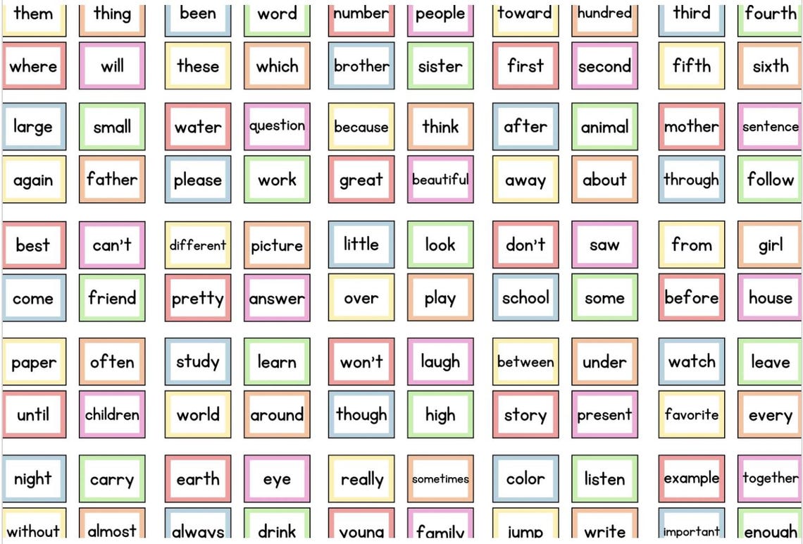 200 3rd Grade Sight Words Flashcards | Third Grade Vocabulary | 3rd ...