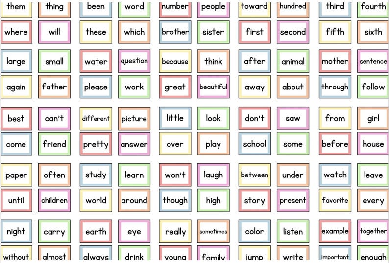 200 3rd Grade Sight Words Flashcards | Third Grade Vocabulary | 3rd ...