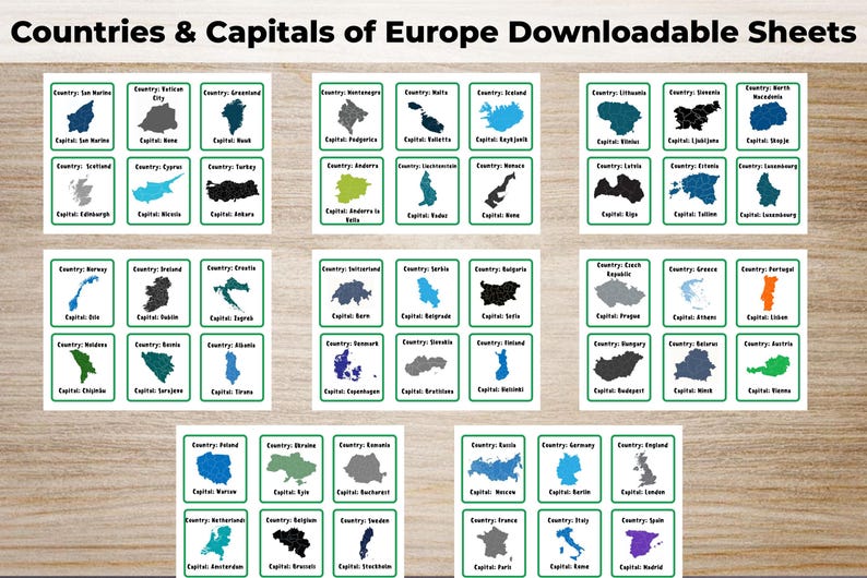 World Capitals Flashcards | Countries and Capitals Flash Cards ...
