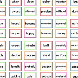 150+ Fourth Grade Sight Word Flashcards | Instant Download, Ready to ...
