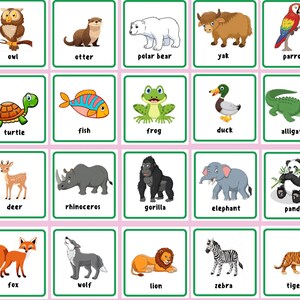 Zoo Animals Sight Word Flashcards | Kindergarten, Elementary School ...