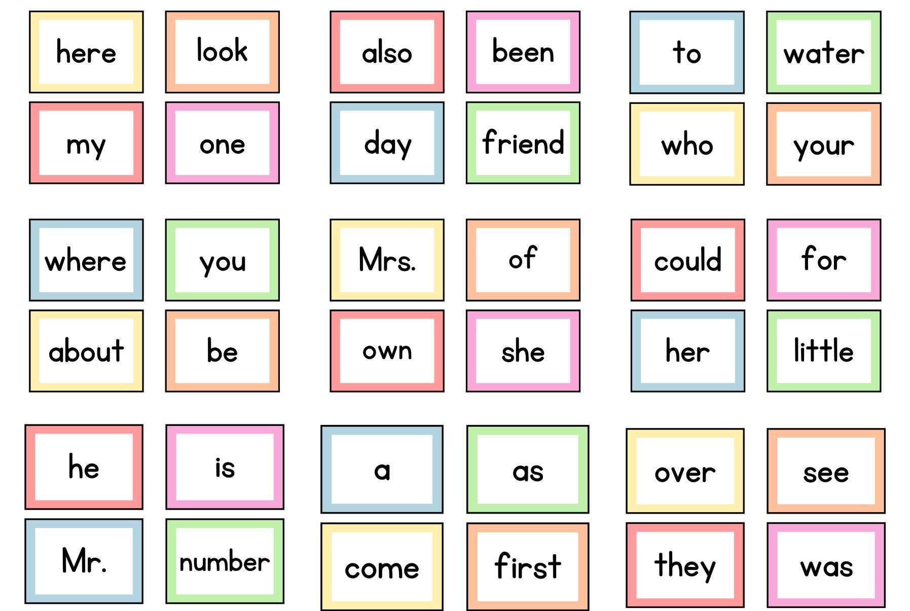 Grade 1 Fundations Trick Sight Words | First Grade Sight Words ...