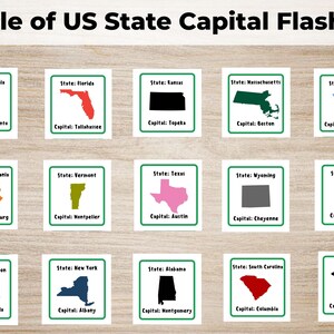 50 US State Capital Flashcards | Learn the Capitals of the United ...