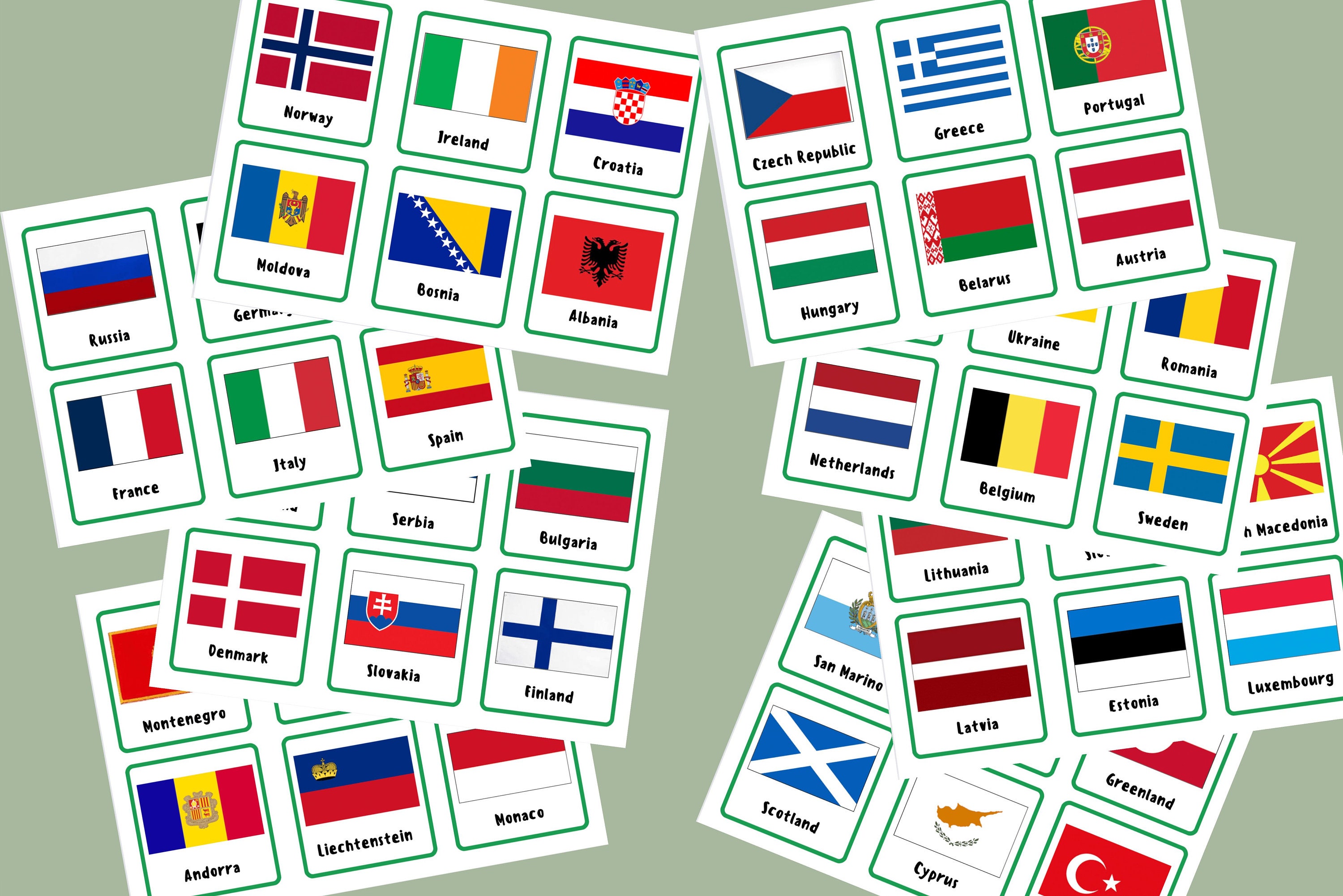 European Country Flag Flashcards | Geography | Learn the European ...
