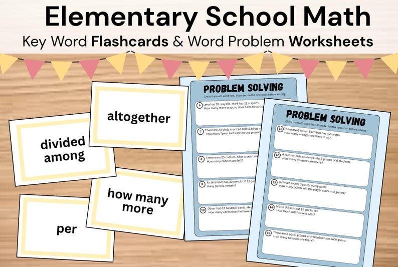 Elementary Math Word Problem Translation Flashcards & Practice Problems ...