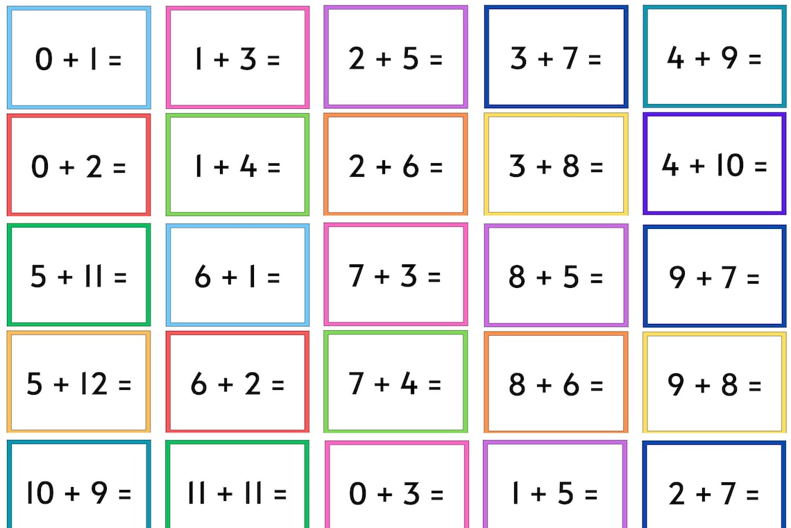 150+ Simple Addition Flashcards | 1st Grade Math | 2nd Grade Math ...