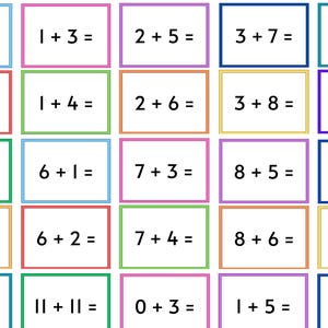 150+ Simple Addition Flashcards | 1st Grade Math | 2nd Grade Math ...
