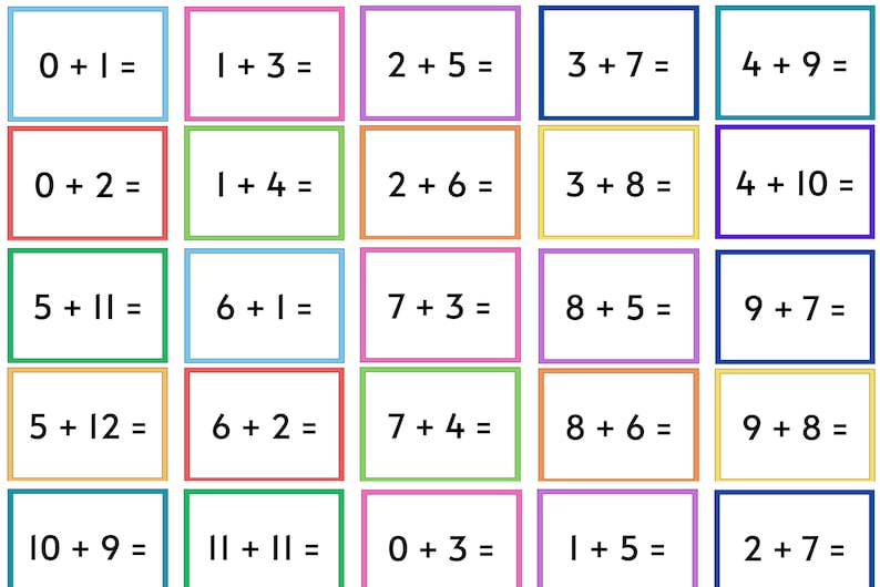 150+ Simple Addition Flashcards | 1st Grade Math | 2nd Grade Math ...