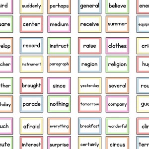 300 4th Grade Sight Word Flashcards | Fourth Grade Vocab | Reading ...