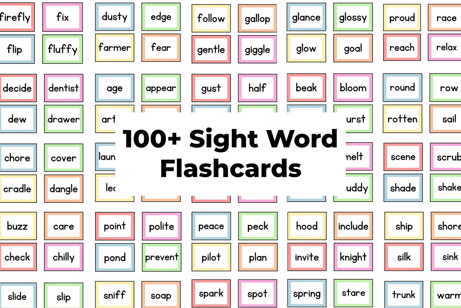 100+ 2nd Grade Sight Word Flashcards | Second Grade Vocab | Second ...