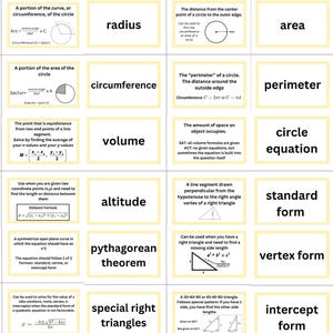 80+ SAT/ACT Math Vocab Flashcards | Improve Math Understanding Teens ...