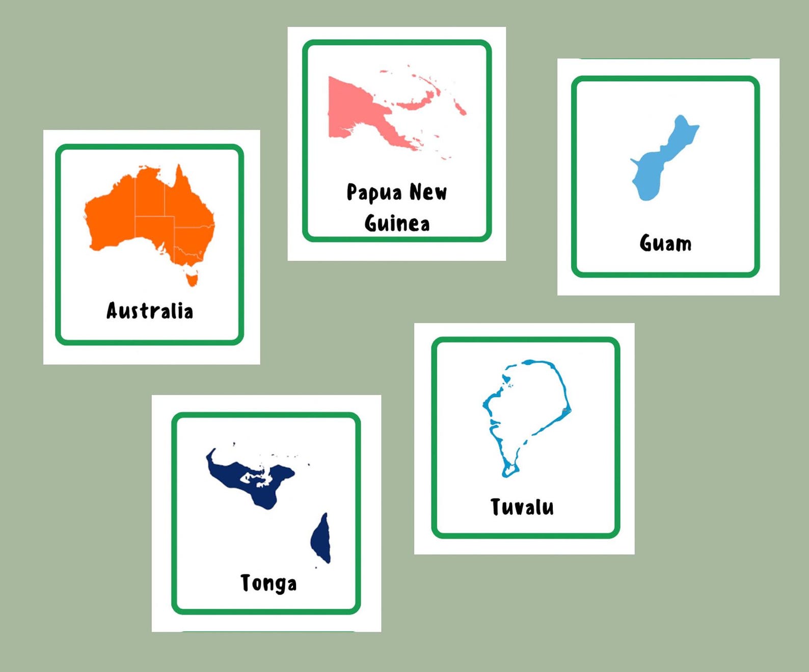 Polynesian Country Map Flashcards Geography Learn the Polynesian ...