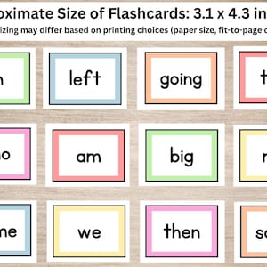 Kindergarten Sight Word Flashcards | Kindergarten Vocab | Reading Level ...