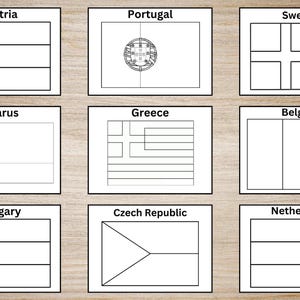 Flags of Europe Coloring Pages | Coloring European Flags | Coloring ...