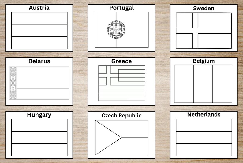 Flags of Europe Coloring Pages | Coloring European Flags | Coloring ...