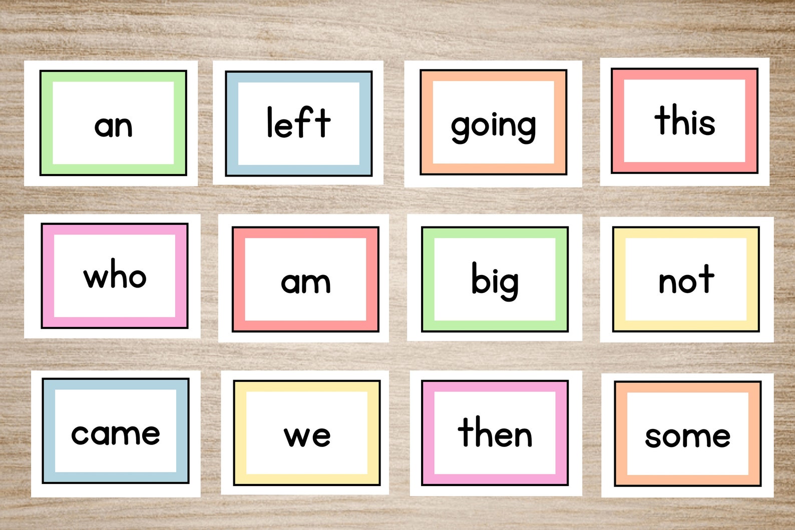Kindergarten Sight Word Flashcards | Kindergarten Vocab | Reading Level ...