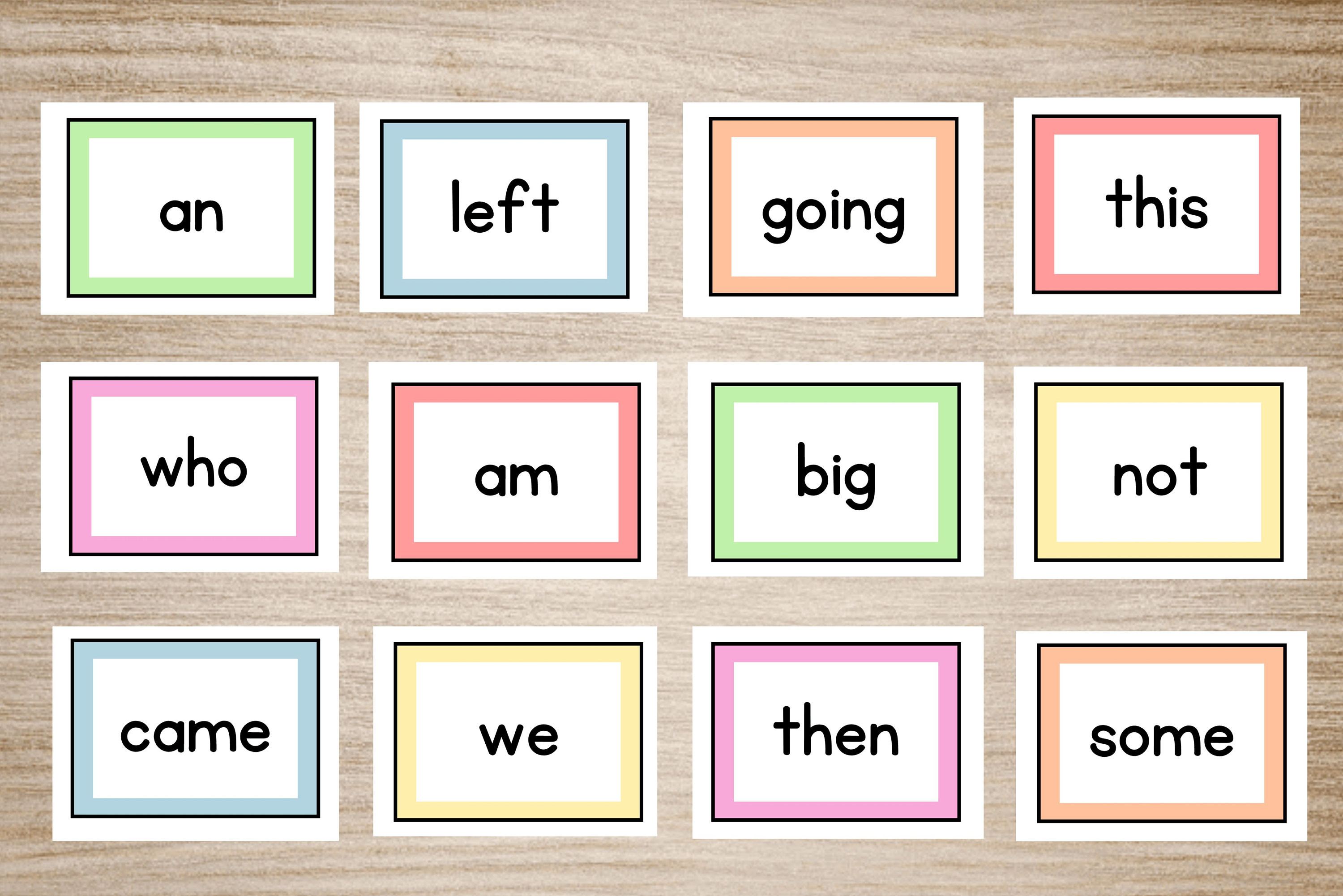 Kindergarten Sight Word Flashcards | Kindergarten Vocab | Reading Level ...