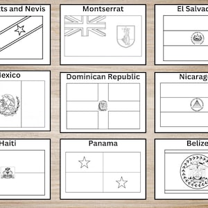 Flags of North, Central, and South America Coloring Pages | Coloring ...