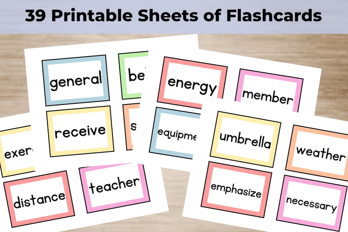 150+ 4th Grade Sight Word Flashcards | Fourth Grade Vocab | Reading ...