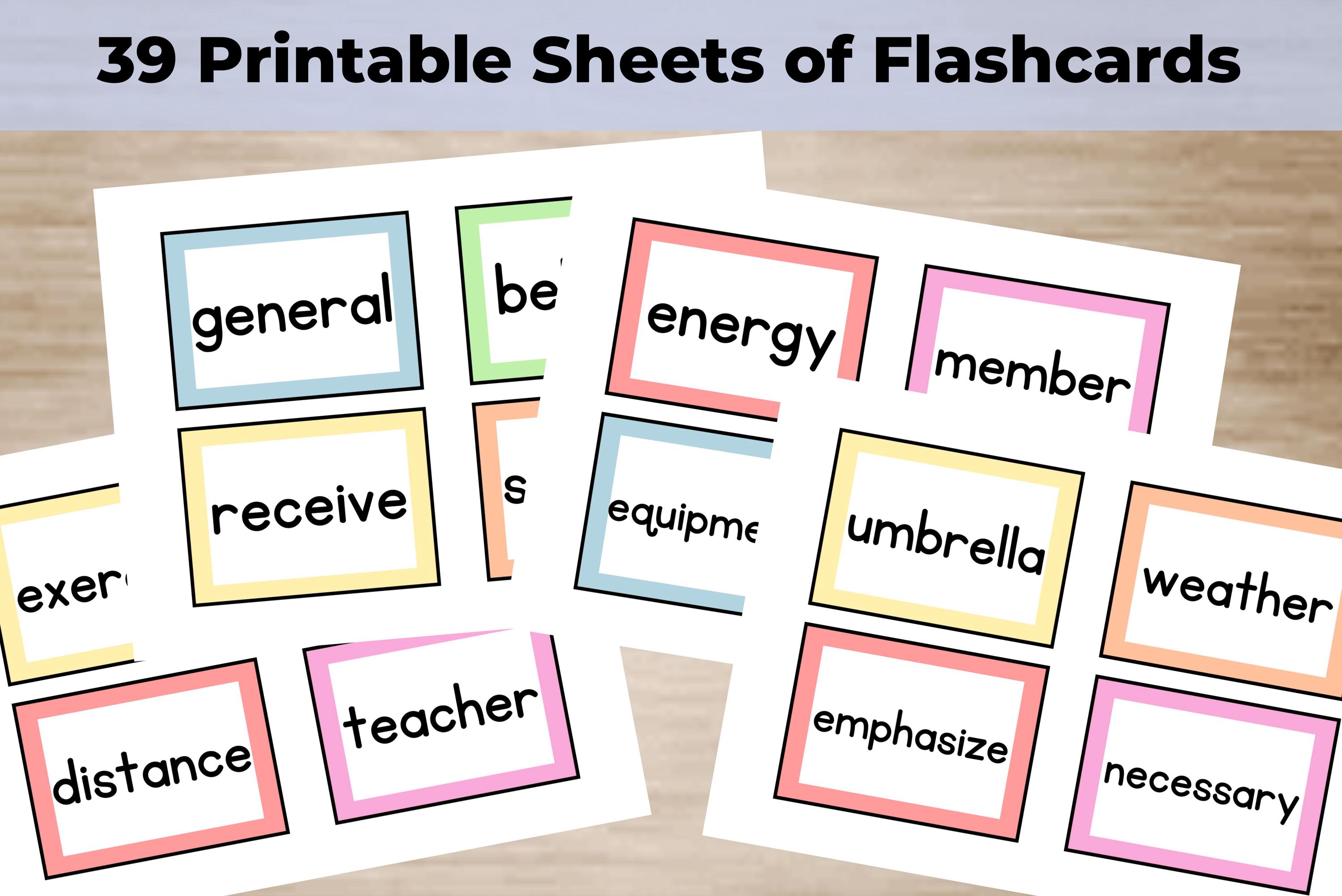 150+ 4th Grade Sight Word Flashcards | Fourth Grade Vocab | Reading ...