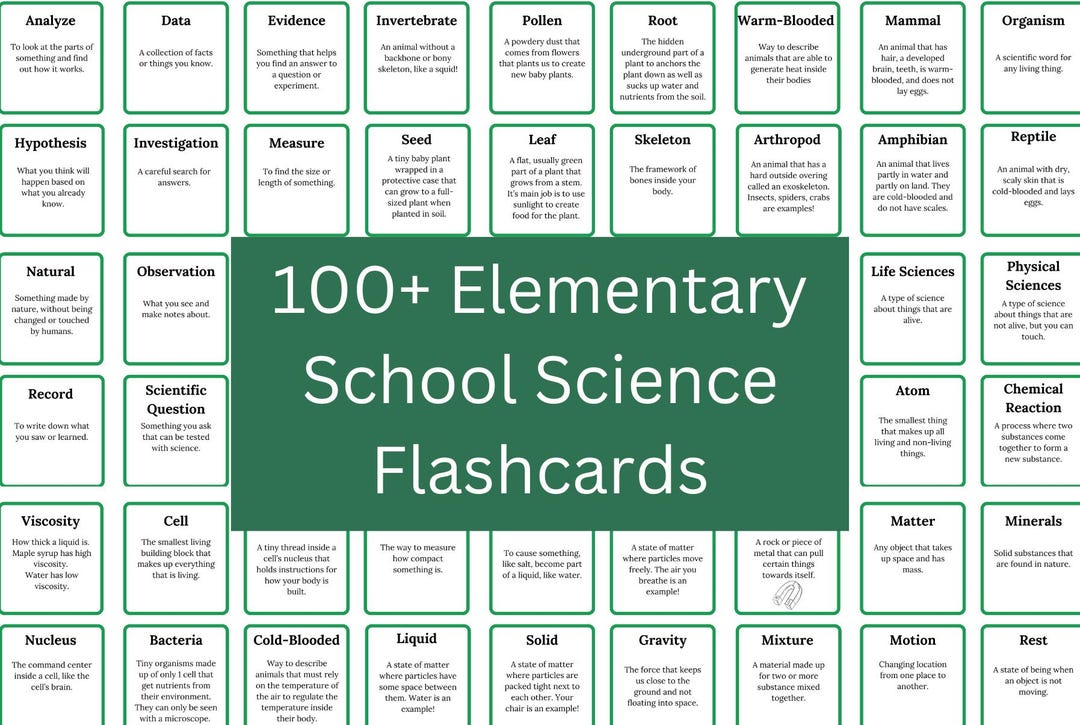 100+ Elementary School Science Vocabulary Flashcards | Geology ...