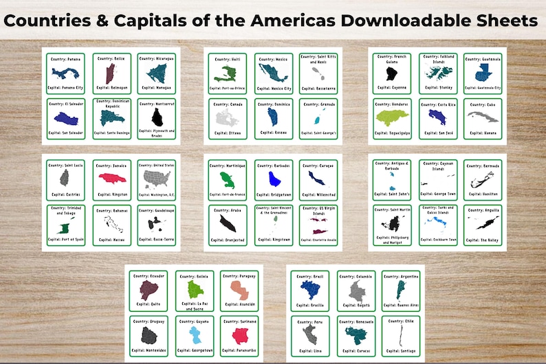 World Capitals Flashcards | Countries and Capitals Flash Cards ...