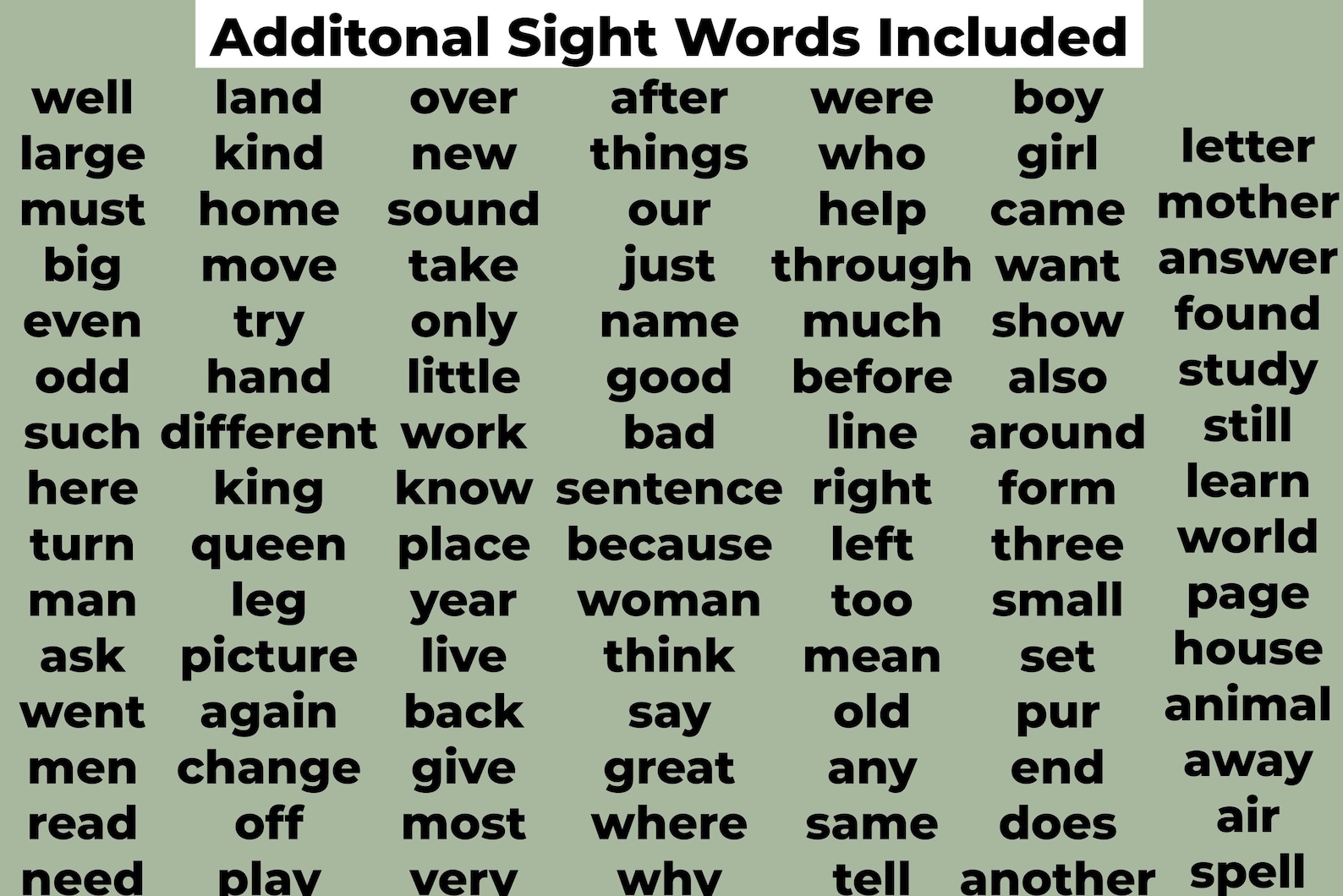 200+ 2nd Grade Sight Word Flashcards | Second Grade Vocab | 2nd Grade ...
