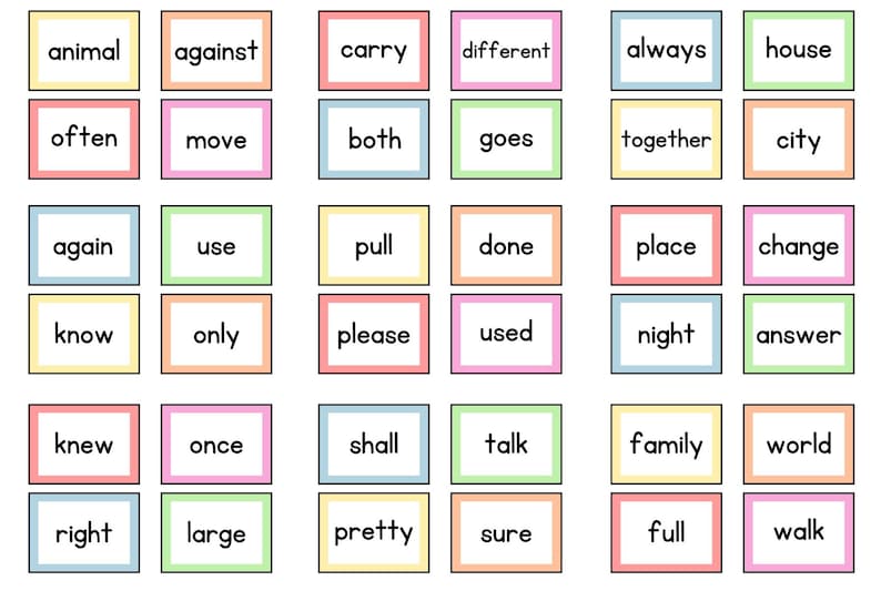 Grade 2 Fundations Trick Sight Words | Second Grade Sight Words ...