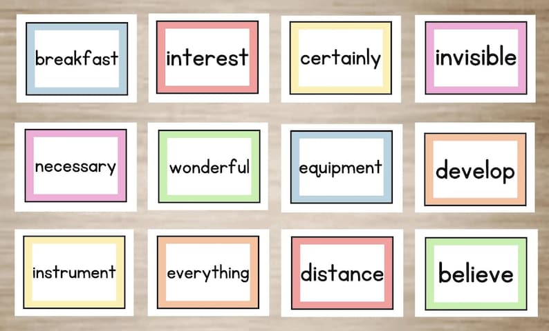 300 4th Grade Sight Word Flashcards | Fourth Grade Vocab | Reading ...