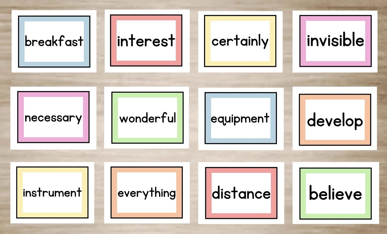 300 4th Grade Sight Word Flashcards | Fourth Grade Vocab | Reading ...