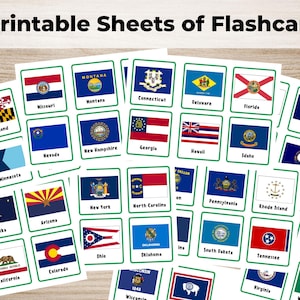50 US State Flag Flashcards | Learn the National Flags of the United ...