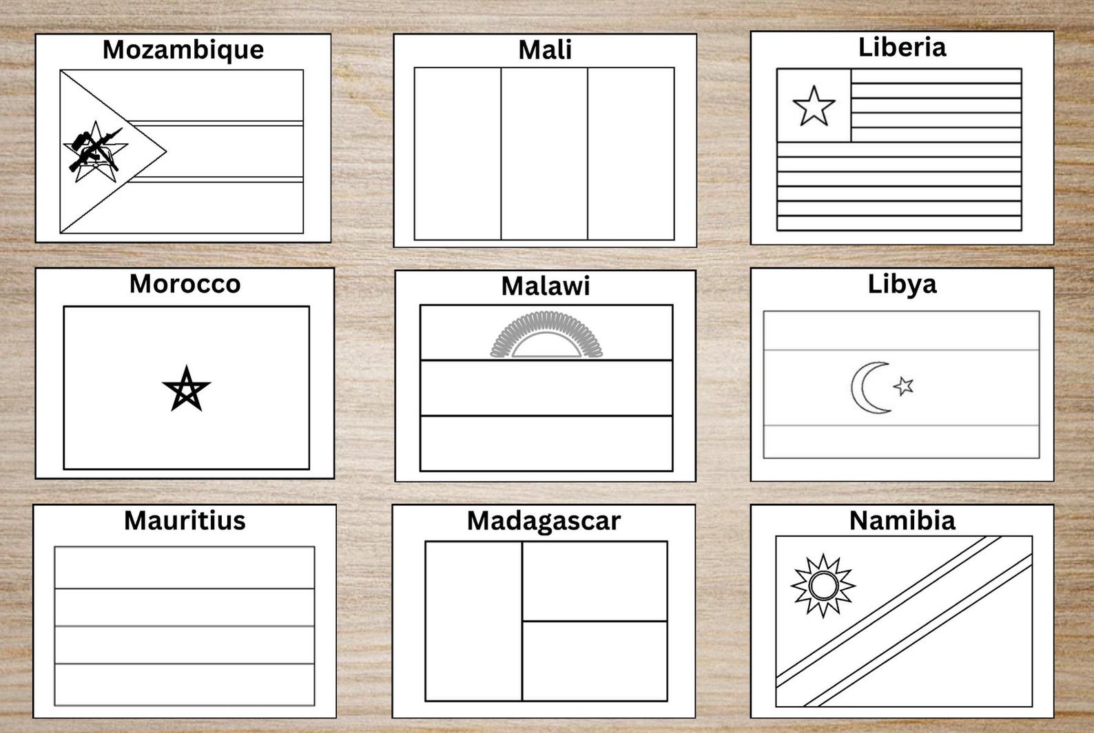 Coloring Pages Flags of Africa | Coloring African Flags | Coloring ...