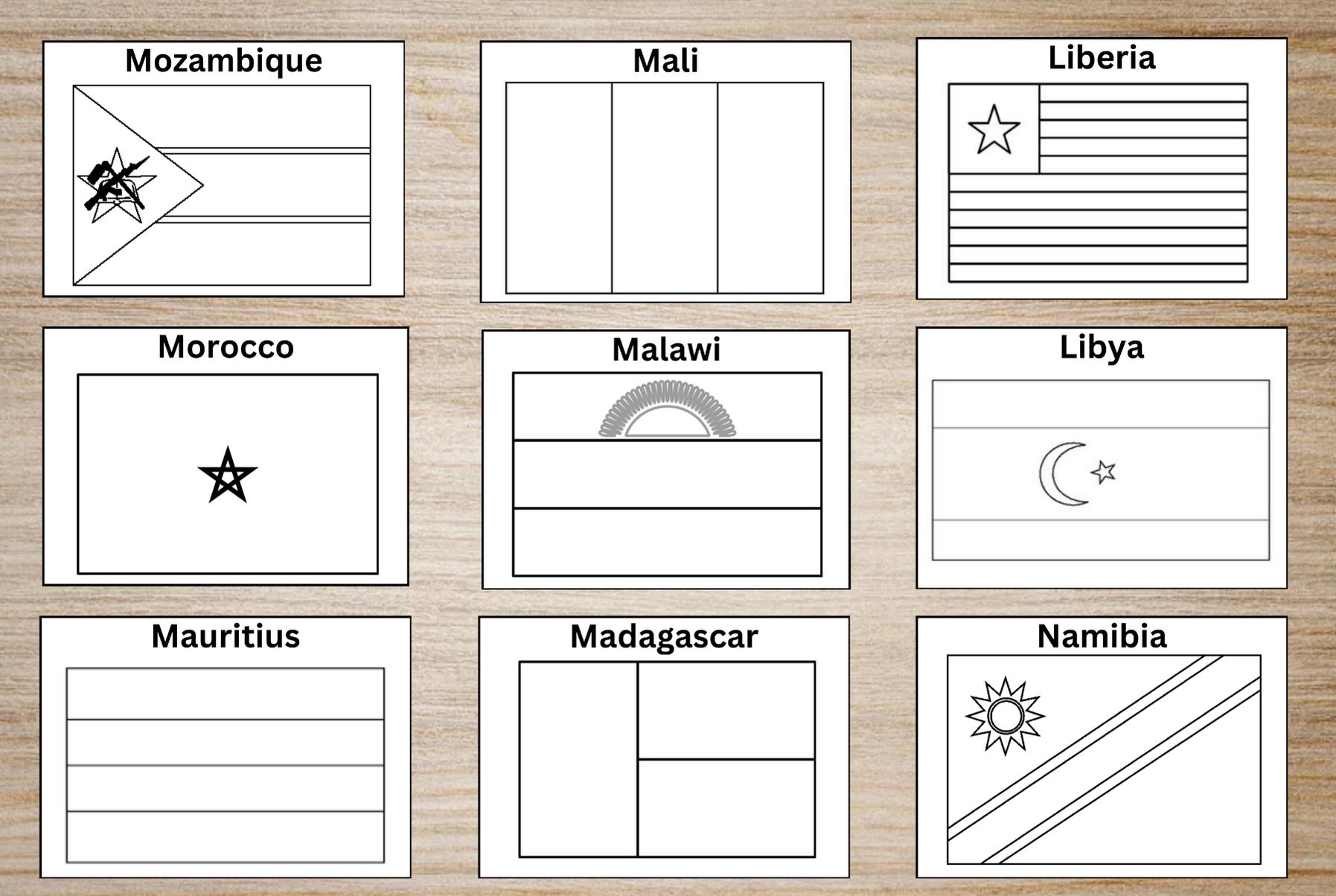 Coloring Pages Flags of Africa | Coloring African Flags | Coloring ...