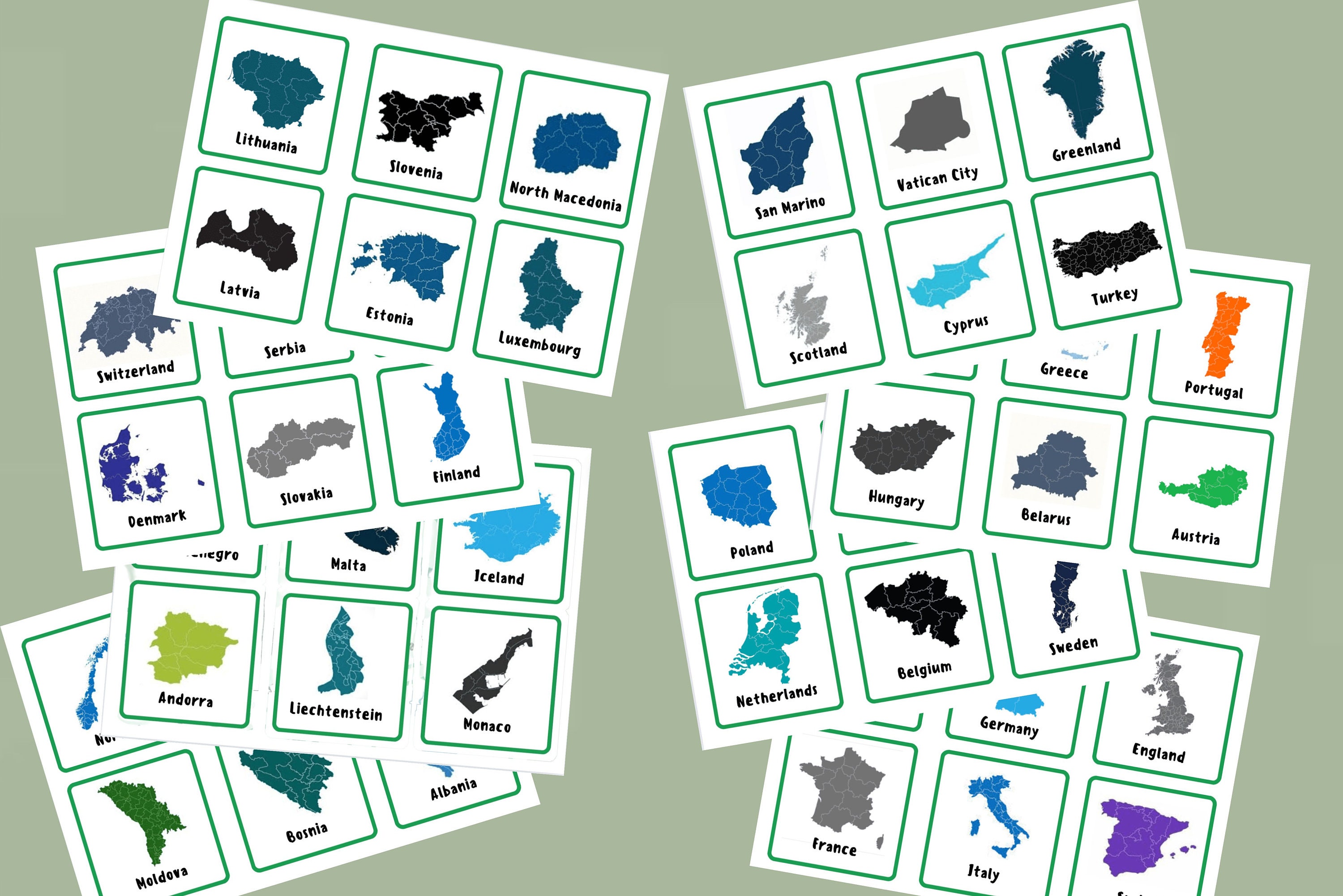 European Country Vector Map Flashcards | Geography | Learn the European ...