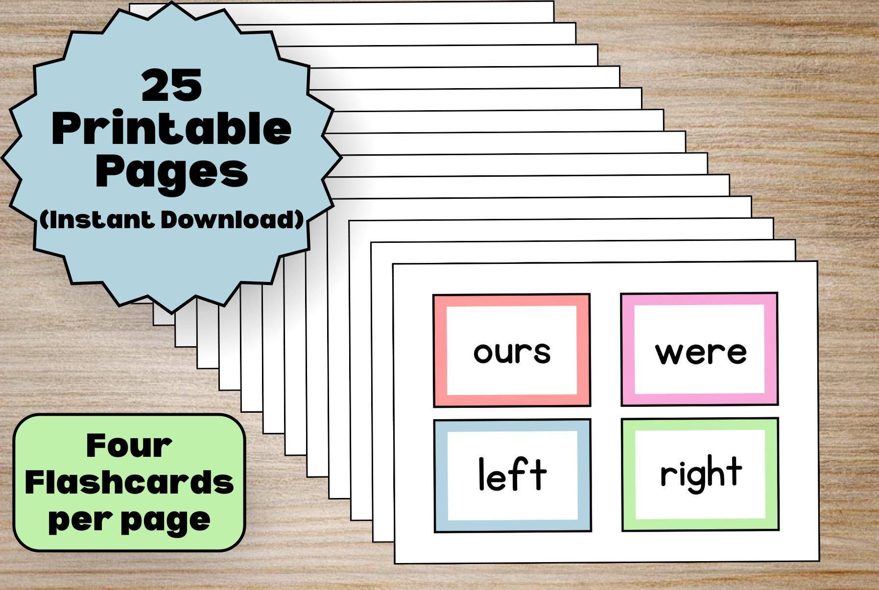 Kindergarten Sight Word Flashcards | Kindergarten Vocab | Reading Level ...