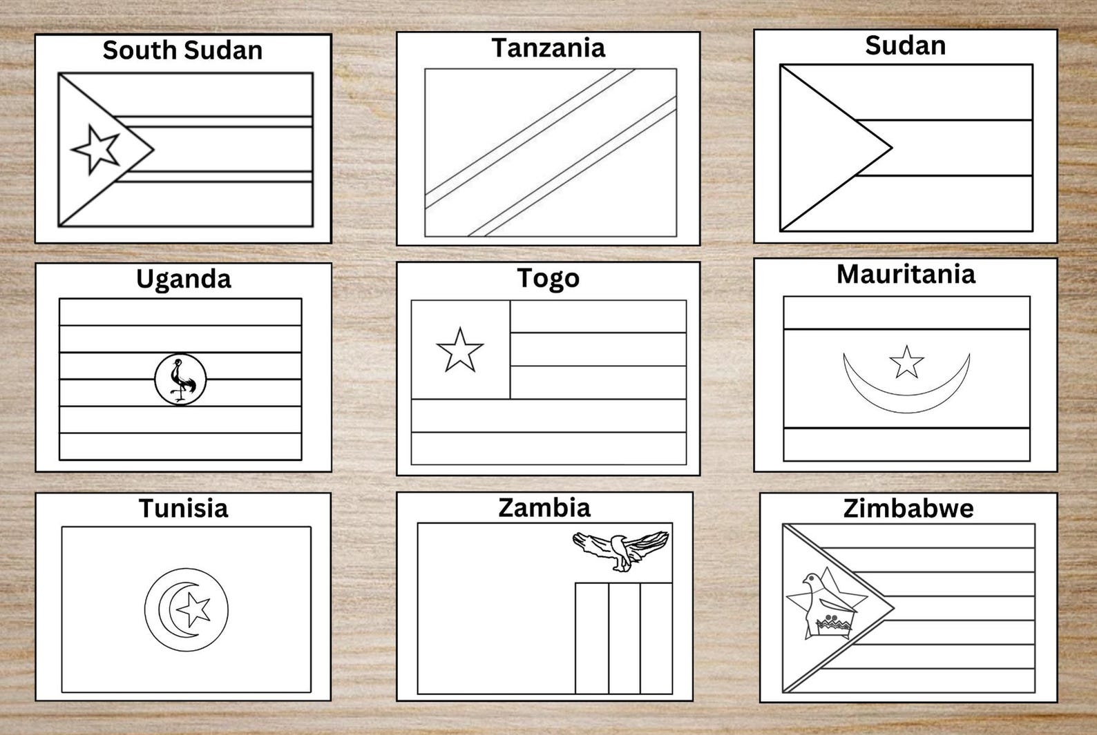 Coloring Pages Flags of Africa | Coloring African Flags | Coloring ...