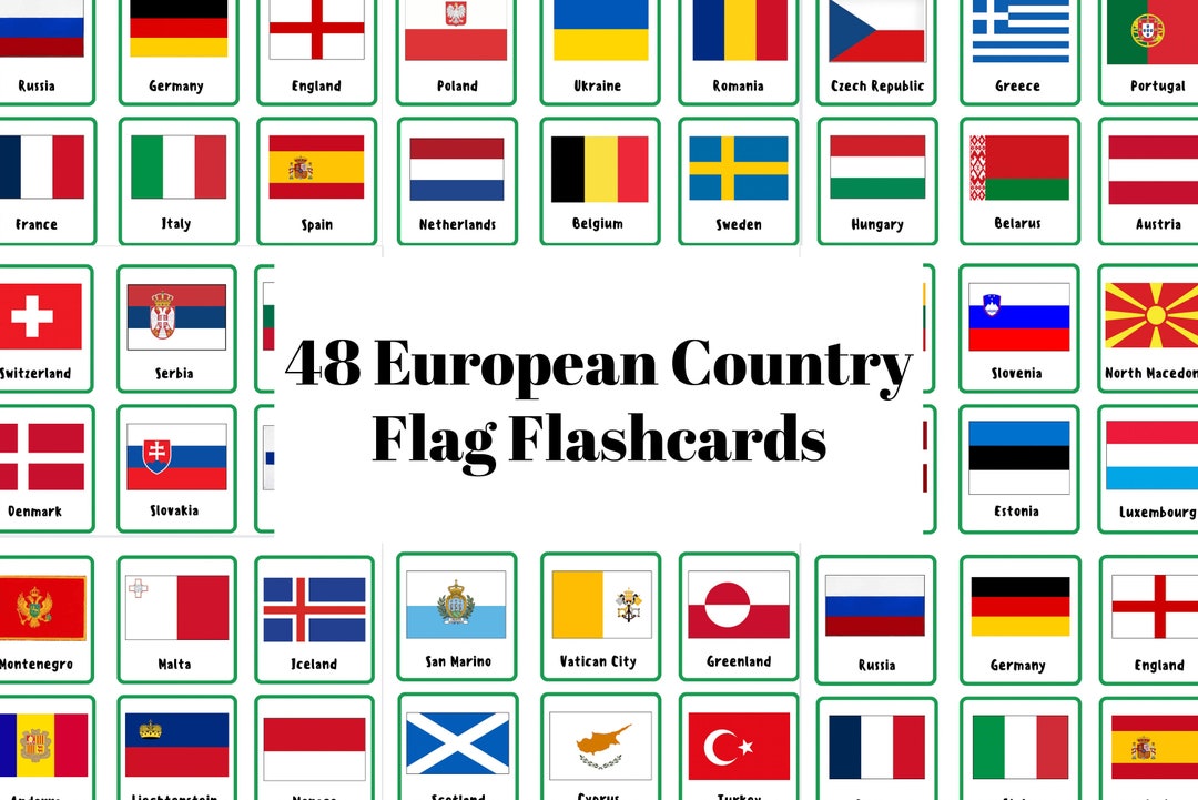 European Country Flag Flashcards | Geography | Learn the European ...