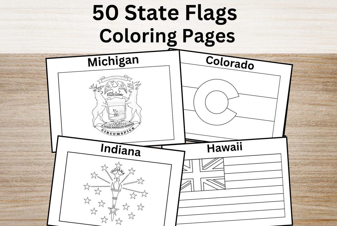 US State Flags Coloring Pages | Coloring Flags | Coloring Sheets State ...