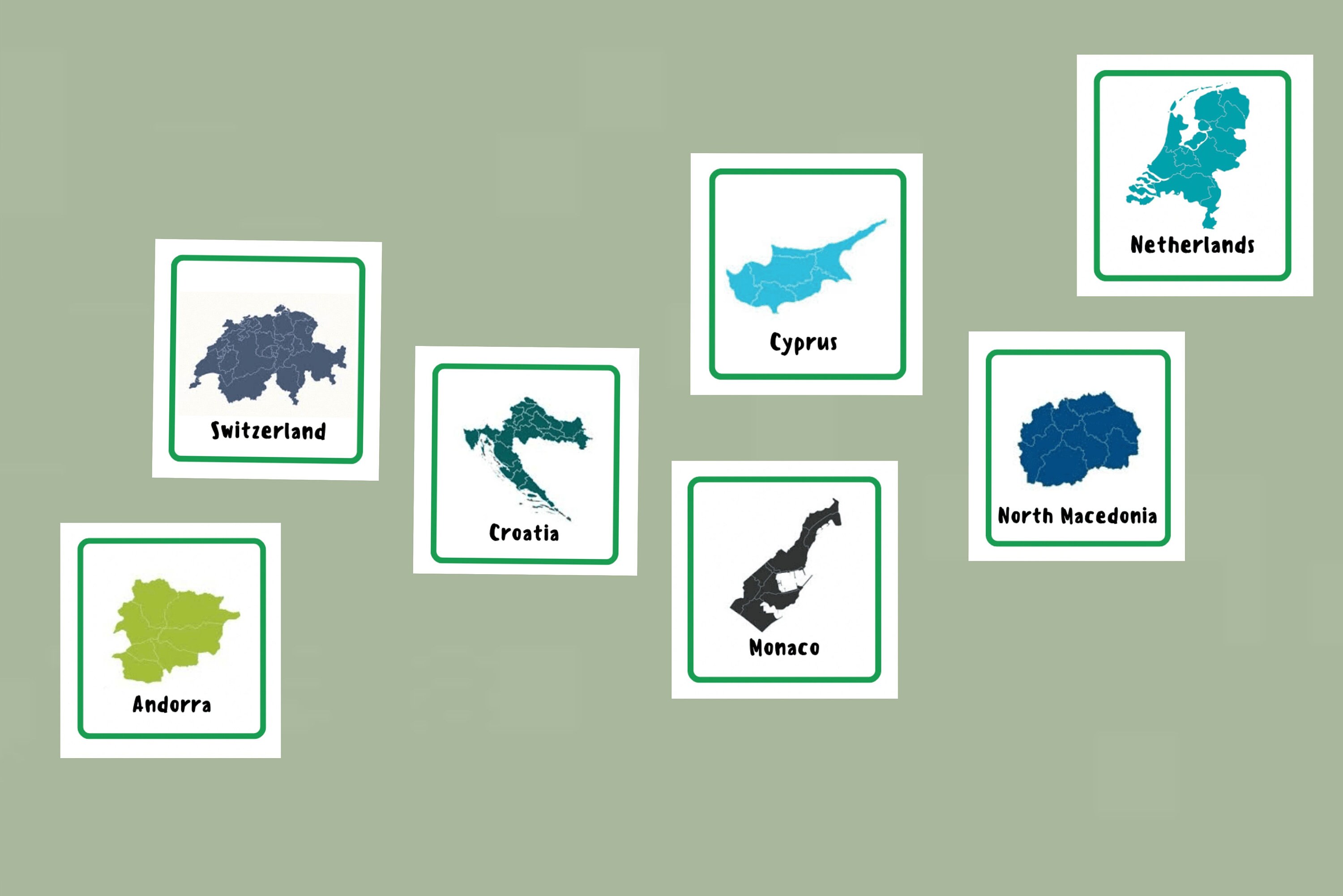 European Country Vector Map Flashcards | Geography | Learn the European ...