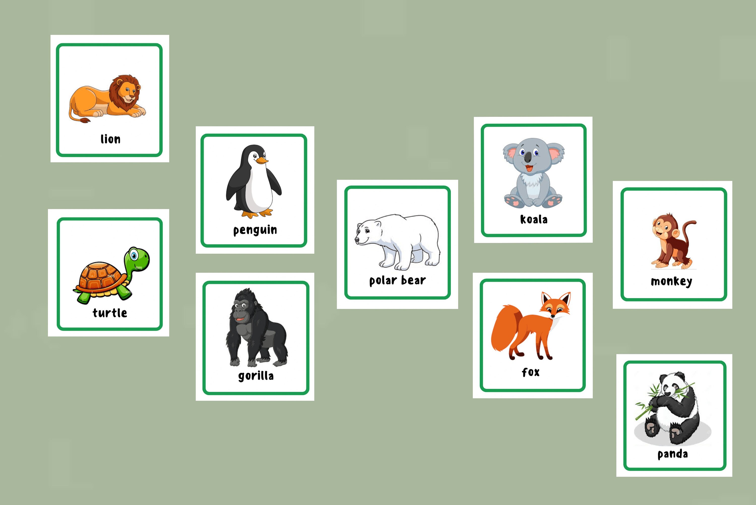 Zoo Animals Sight Word Flashcards | Kindergarten, Elementary School ...