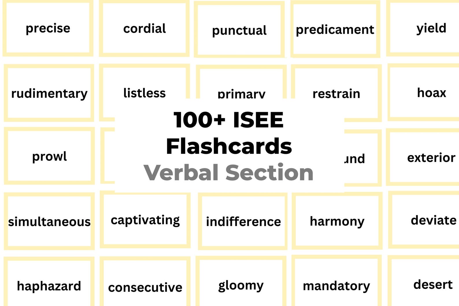 100+ ISEE Middle Level and Upper Level Verbal Flashcards | ISEE ...