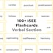 100+ ISEE Middle Level and Upper Level Verbal Flashcards | ISEE ...