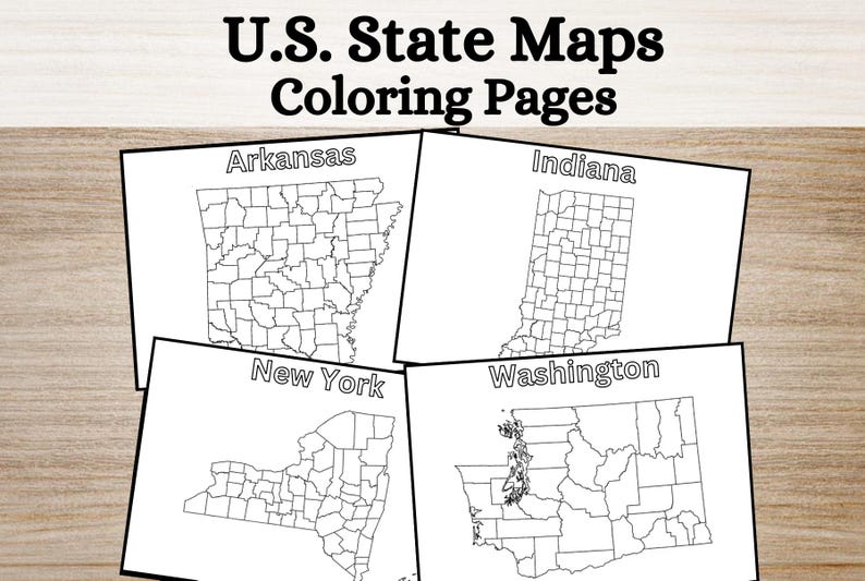 US State Maps Coloring Pages | Coloring Flags | Coloring Sheets State ...