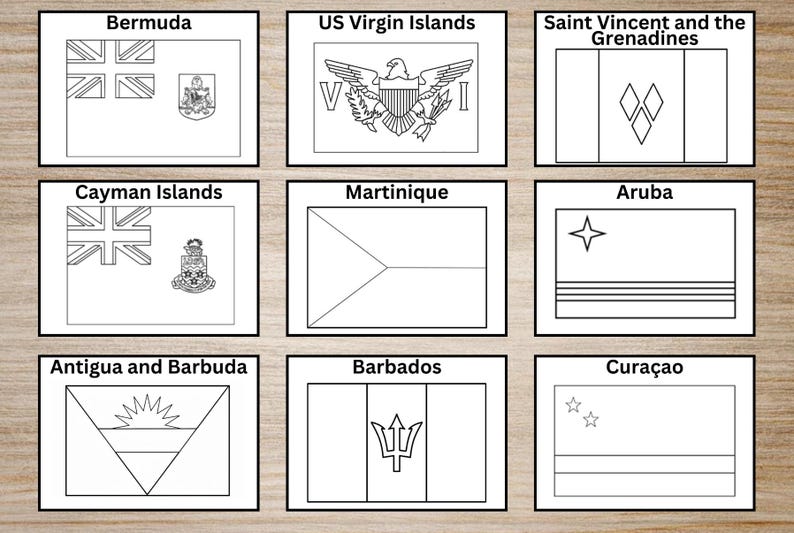 Flags of North, Central, and South America Coloring Pages | Coloring ...