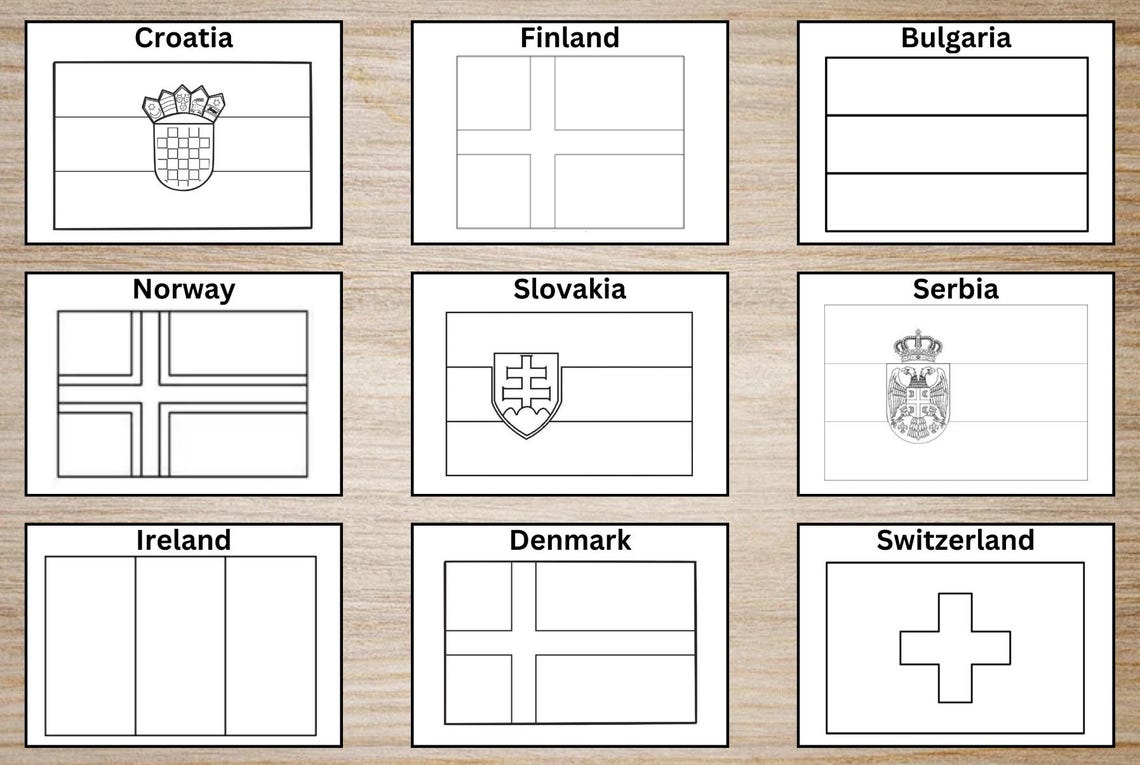 Flags of Europe Coloring Pages | Coloring European Flags | Coloring ...