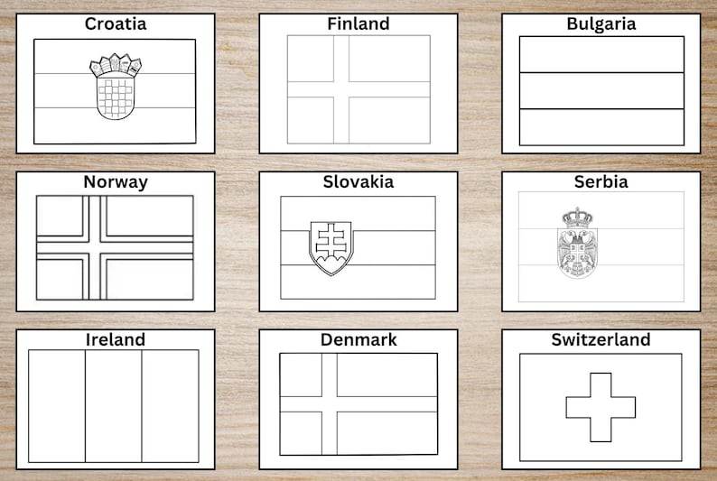 Flags of Europe Coloring Pages | Coloring European Flags | Coloring ...