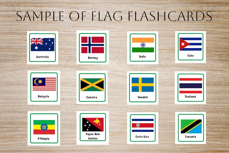 200+ World Flag Flashcards | International Country Flags | Learn Flags ...