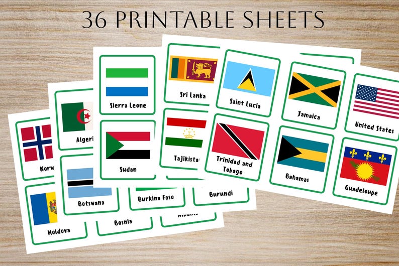 200+ World Flag Flashcards | International Country Flags | Learn Flags ...